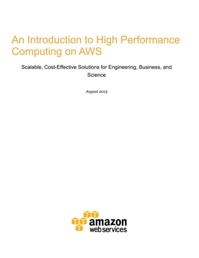 Intro to HPC on AWS | PDF