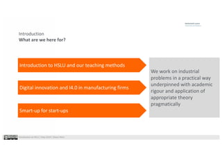 Introduction to HSLU and our teaching methods for the University Florence | PPT