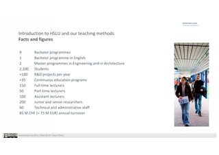 Introduction to HSLU and our teaching methods for the University Florence | PPT