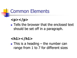 Intro to html | PPTX