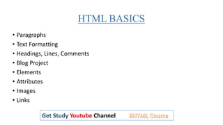 All Topics of HTML | PPTX