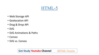All Topics of HTML | PPTX