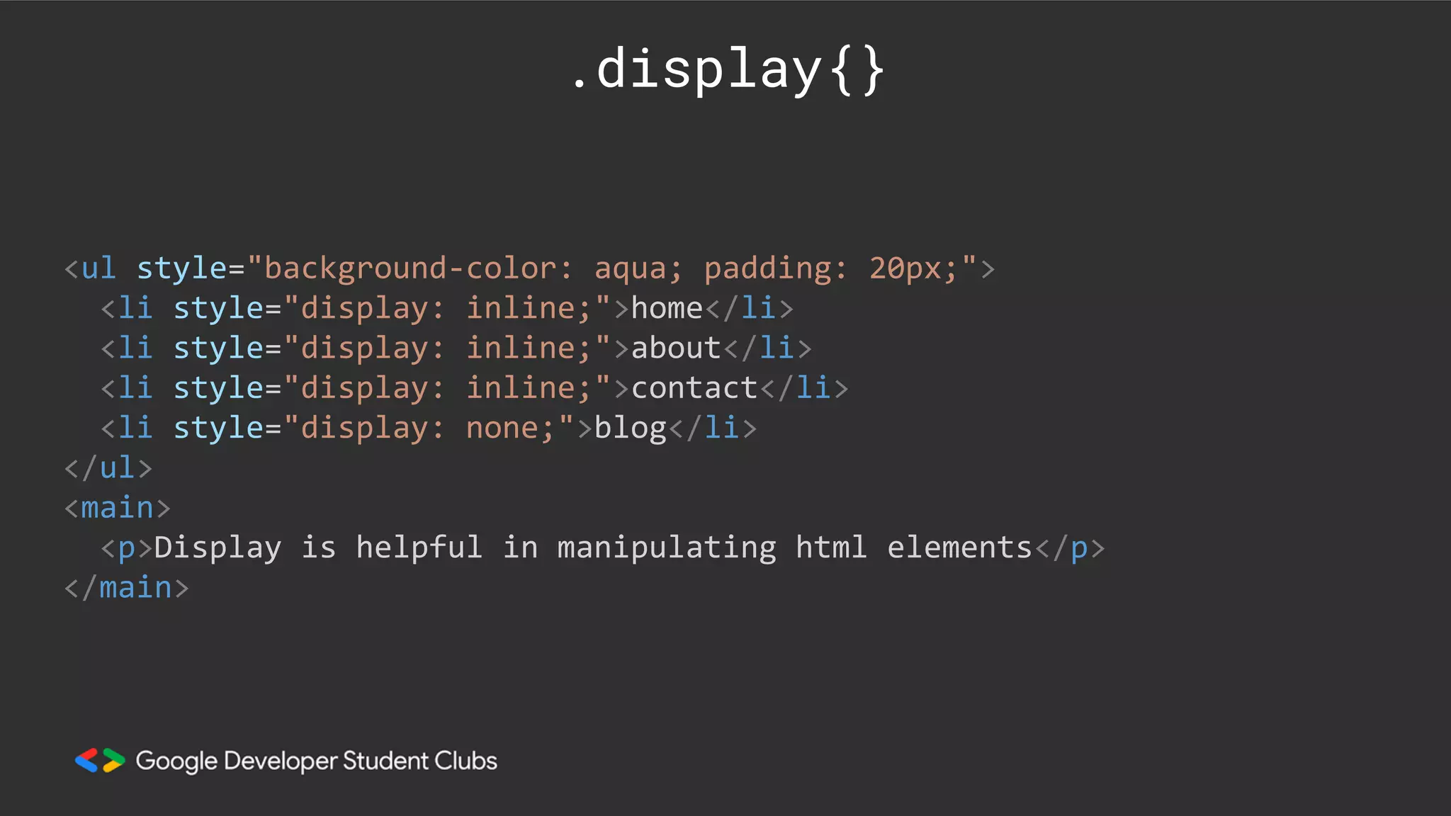 [SUTD GDSC] Intro to HTML and CSS | PPT