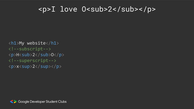 [SUTD GDSC] Intro to HTML and CSS | PPT
