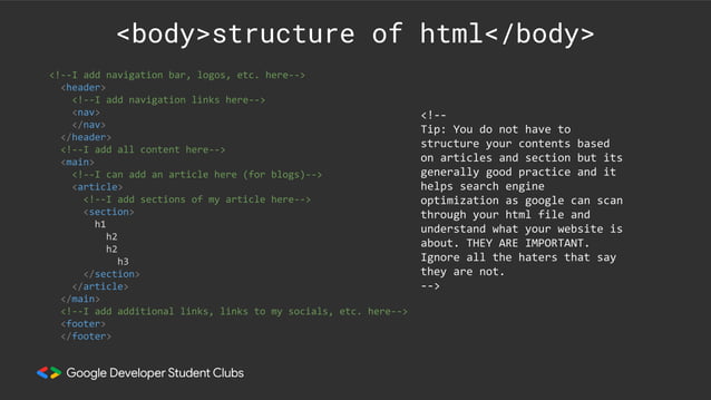 [SUTD GDSC] Intro to HTML and CSS | PPT