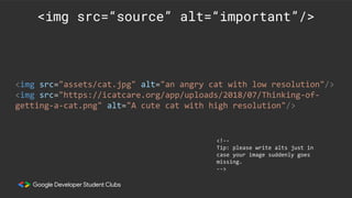 [SUTD GDSC] Intro to HTML and CSS | PPT