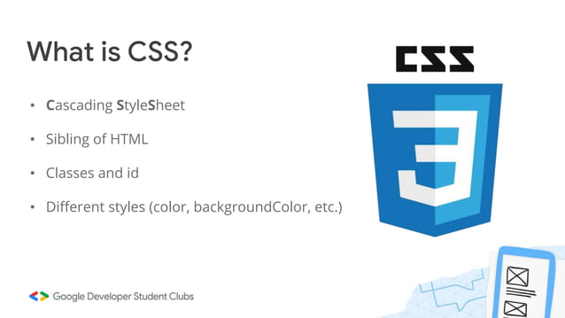 [SUTD GDSC] Intro to HTML and CSS | PPT