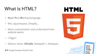 [SUTD GDSC] Intro to HTML and CSS | PPT