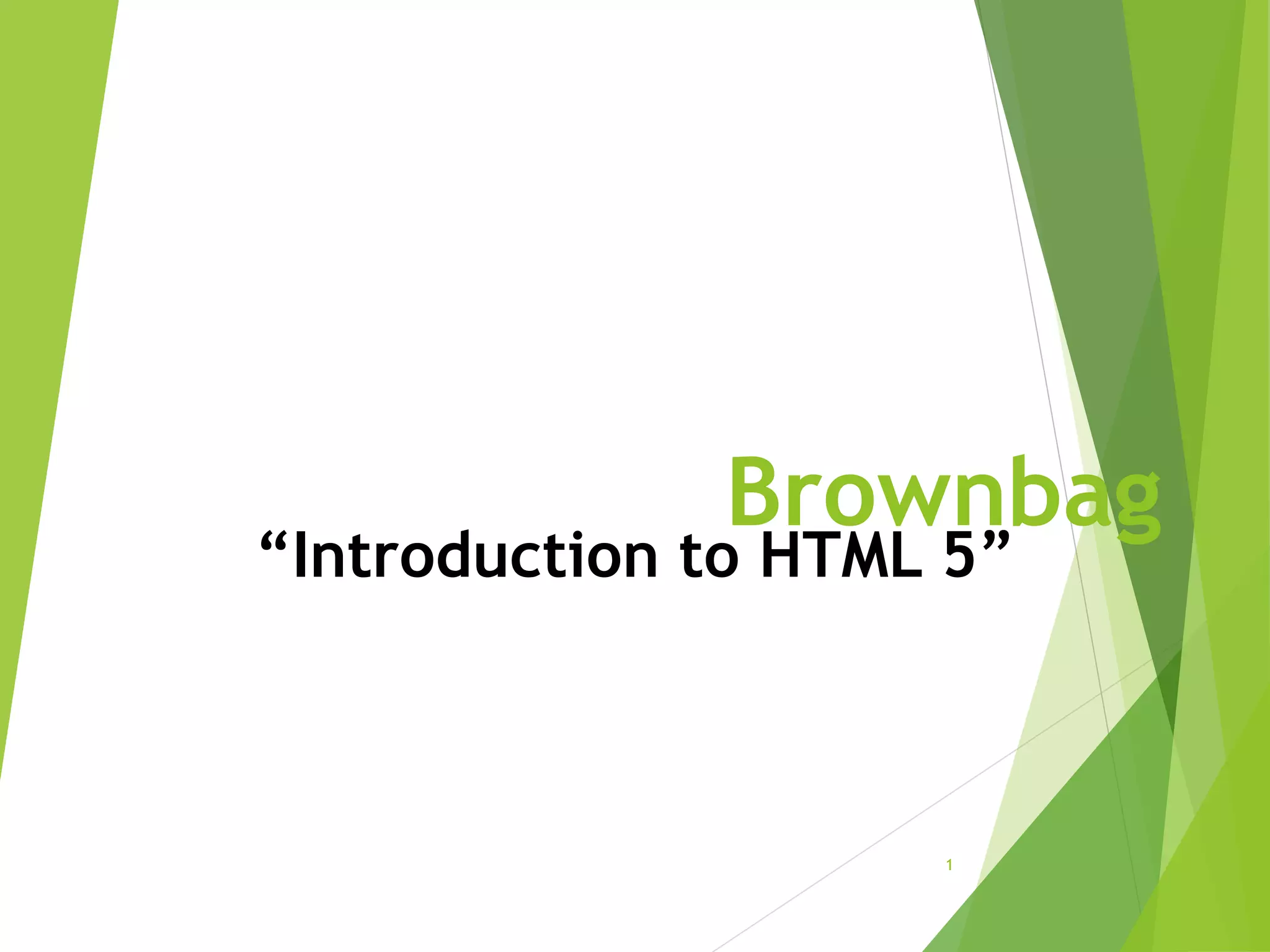 Intro to html 5 | PDF