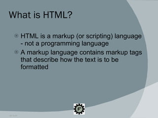 Intro To HTML | PPT