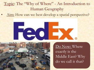 intro_to_human geography: A guide for lecture | PPT