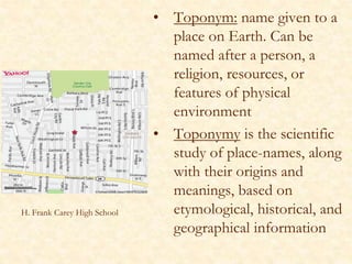 intro_to_human geography: A guide for lecture | PPT