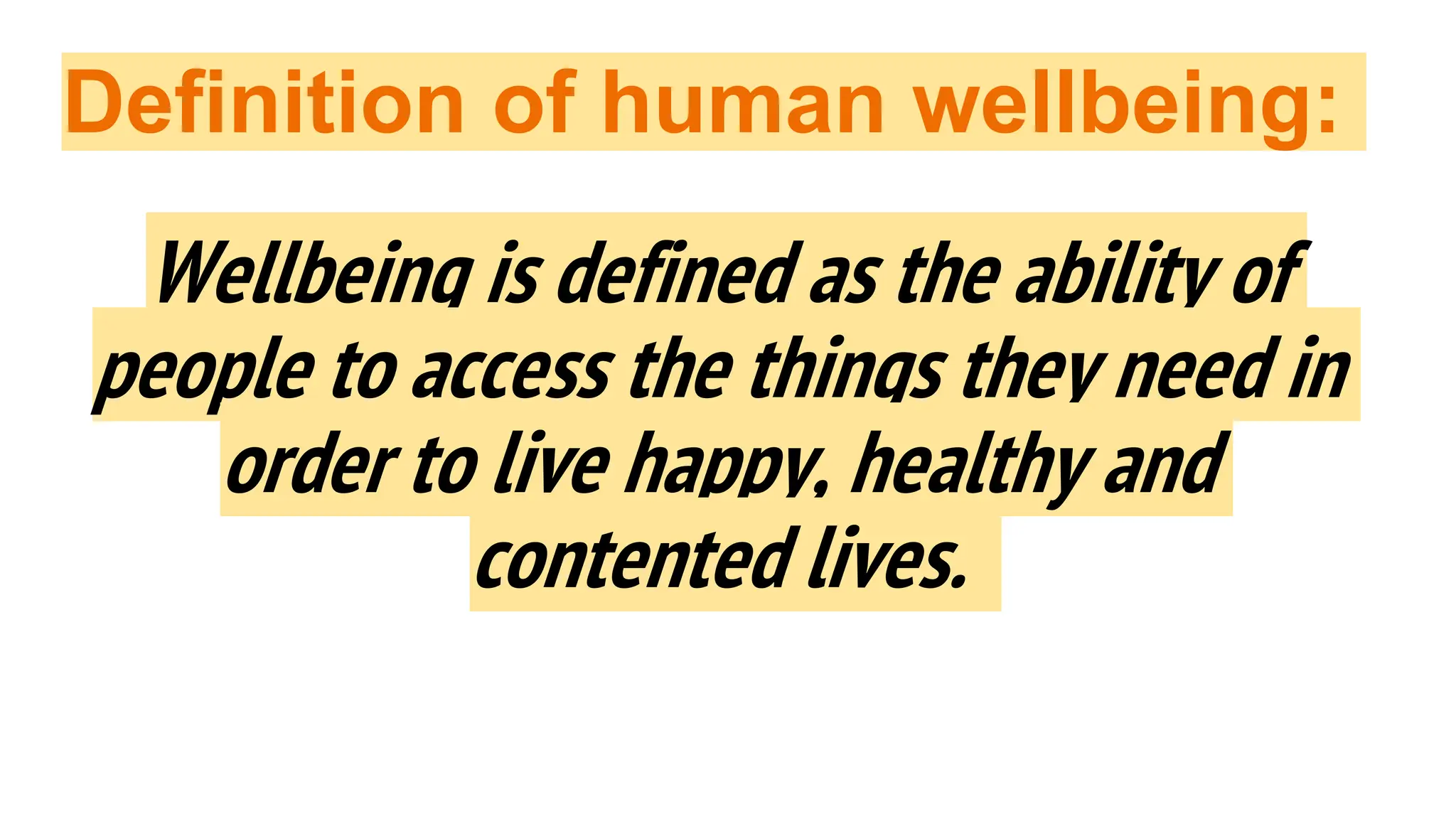 Introduction to Human Wellbeing in geography | PPT