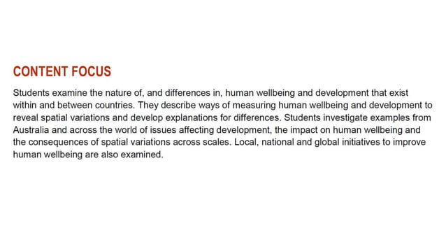 Introduction to Human Wellbeing in geography | PPT