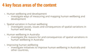 Introduction to Human Wellbeing in geography | PPT