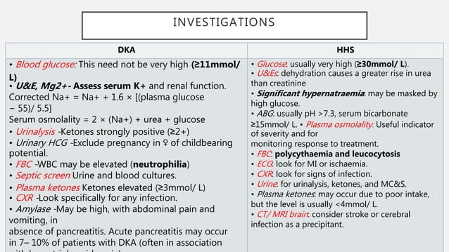 Intro to hyperglycemic emergencies - hhs vs dka | PPT | Free Download