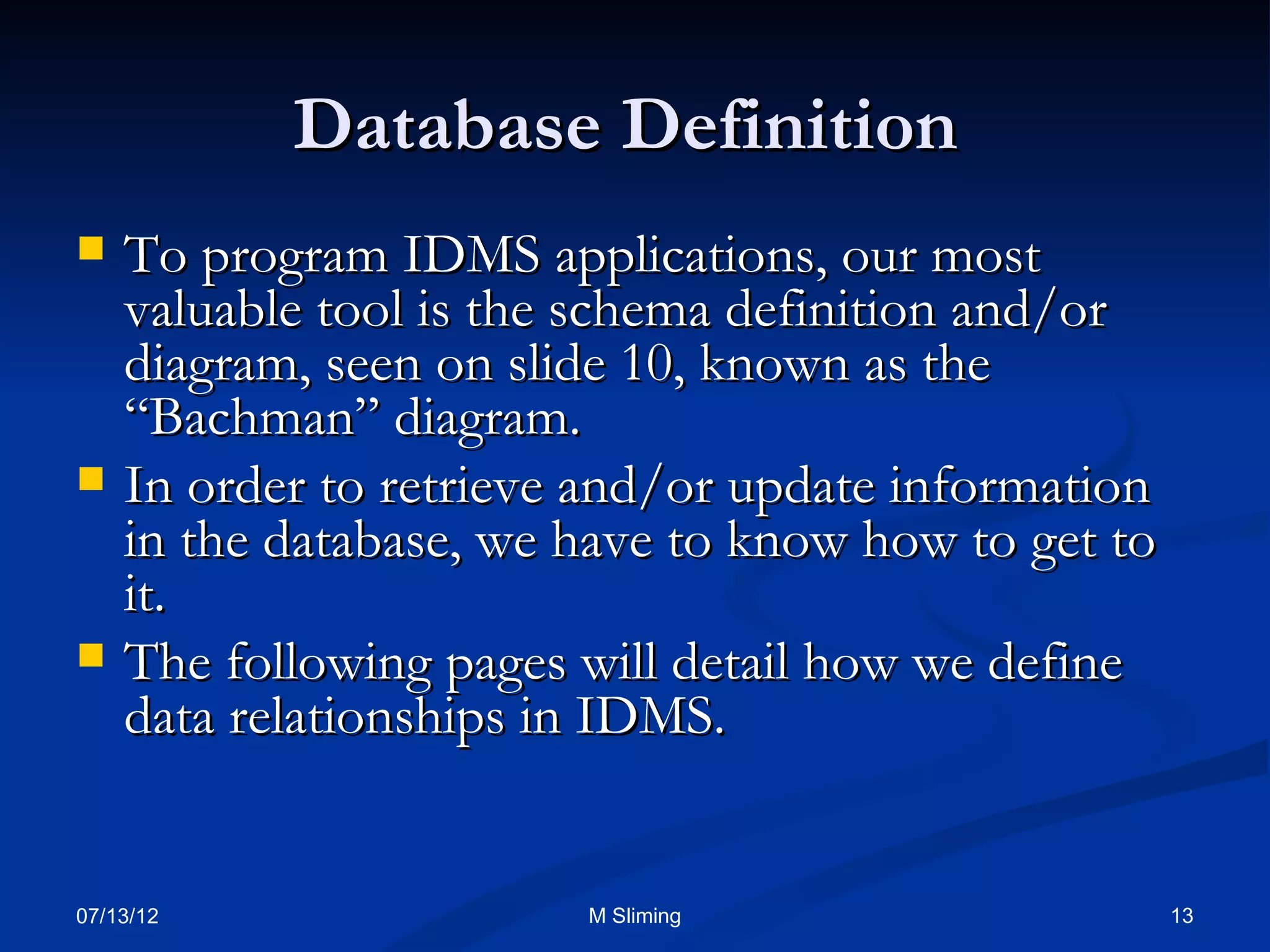 Intro To IDMS | PPT