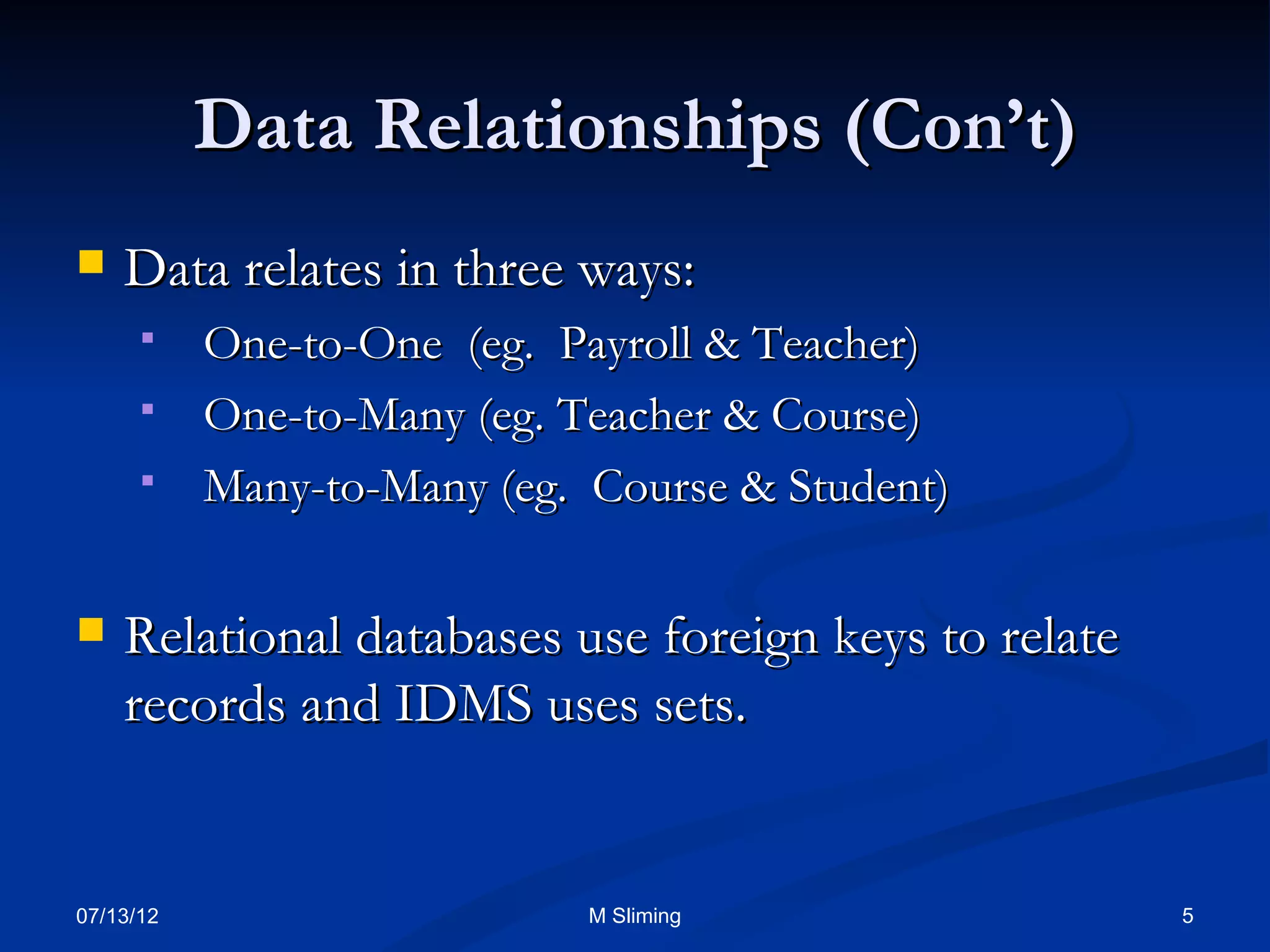 Intro To IDMS | PPT