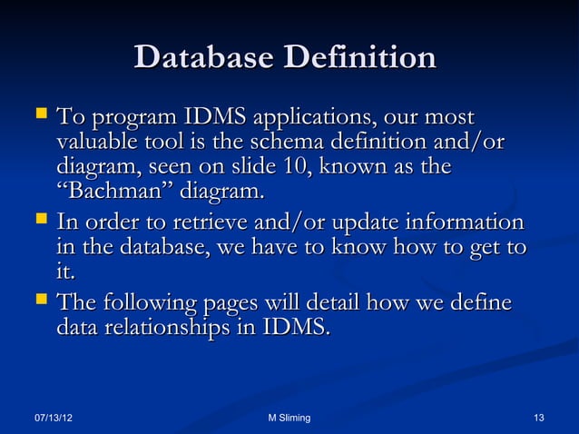 Intro To IDMS | PPT