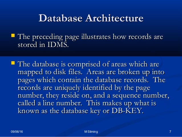 Intro To IDMS