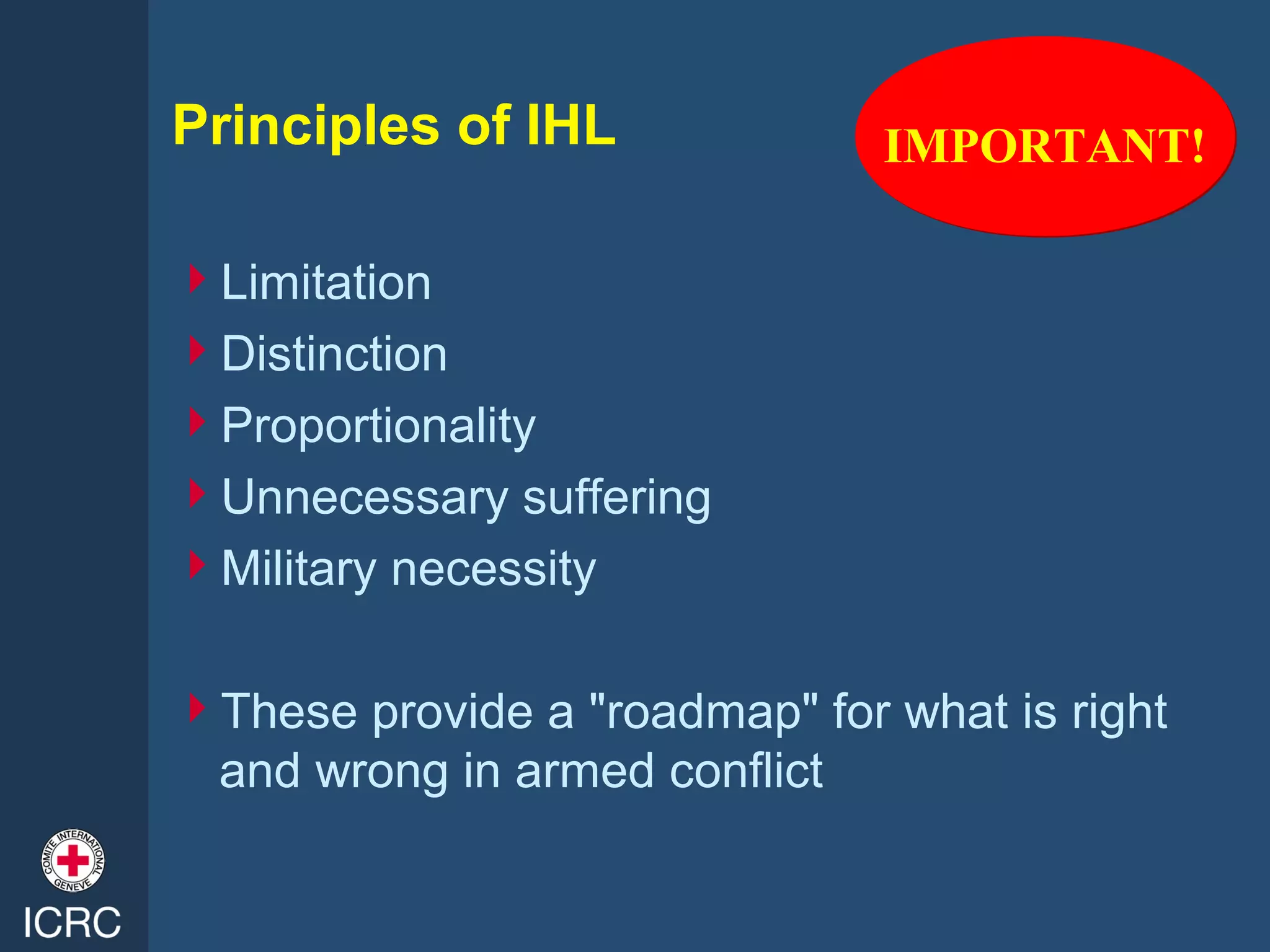 Intro to international humanitarian law by icrc | PPT
