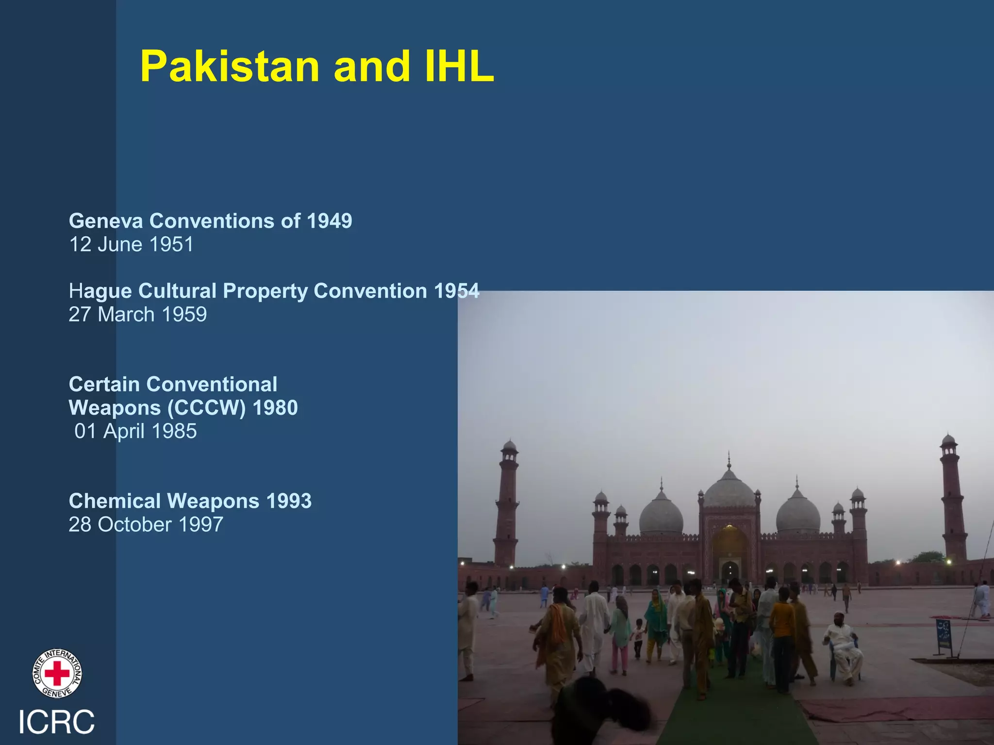 Intro to international humanitarian law by icrc | PPT
