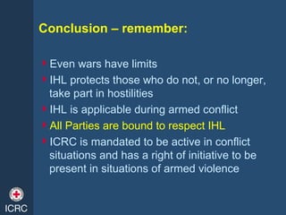 Intro to international humanitarian law by icrc | PPT