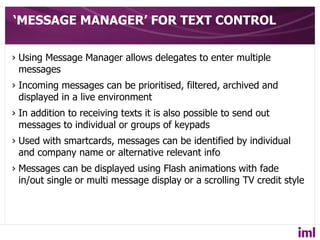 Introduction to iml keypads | PPS