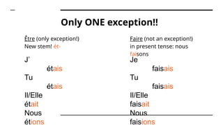 Introduction to the french IMPARFAIT Year 8.pptx