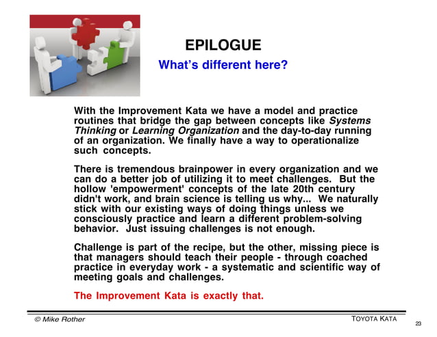 Introduction to the Improvement Kata | PDF