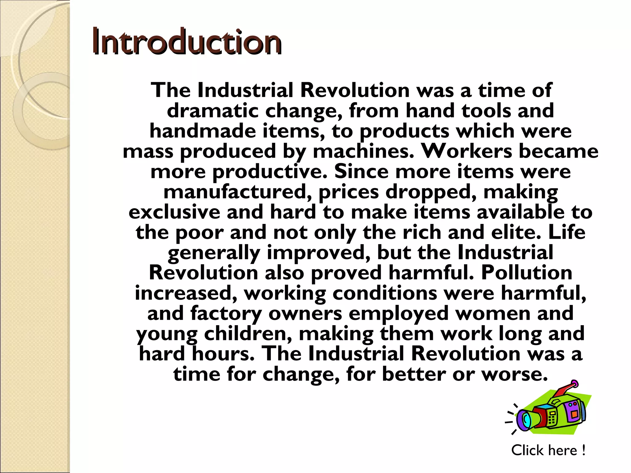 Intro to industrial revolution | PPT