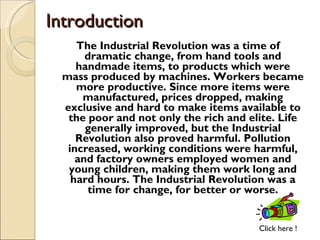 Intro to industrial revolution | PPT
