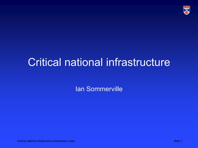 Critical national infrastructure | PPT