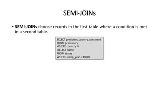 JOINING with SQL | PPTX