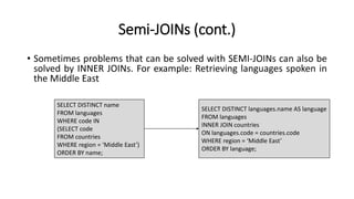 JOINING with SQL | PPTX
