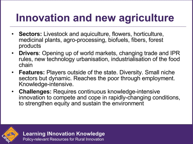 Agricultural Innovation Systems: An Introduction | PPT | Agriculture ...