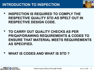 INTRO TO INSPECTION OF EQUIPMENTS IN OIL & GAS REFINERY | PPTX
