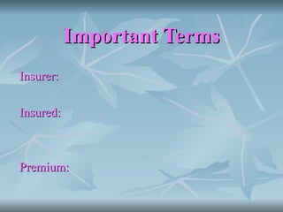 Intro to insurance | PPT