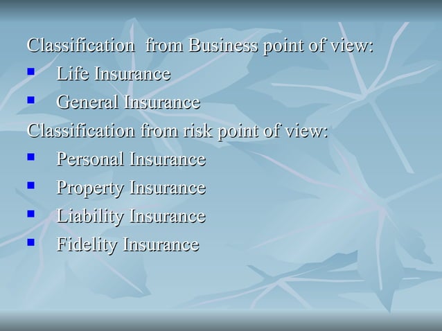 Intro to insurance | PPT | Life Insurance | Insurance