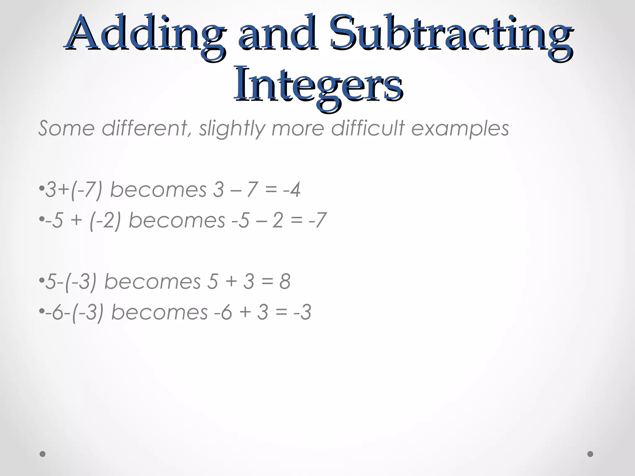 Introduction to integers | PPT