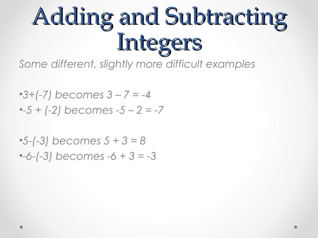 Introduction to integers | PPT