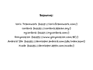 Intro to Ionic Framework | PPT