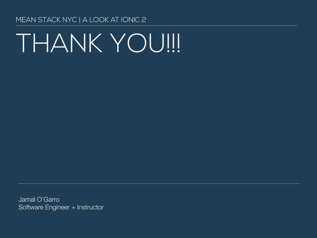 Intro To Ionic 2 Ppt