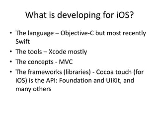 Intro to iOS: Object Oriented Programming and Objective-C | PPT