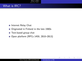 Introduction to IRC | PPT