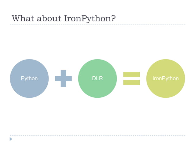 The .NET developer's introduction to IronPython | PPTX