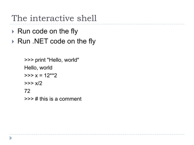 The .NET developer's introduction to IronPython | PPTX