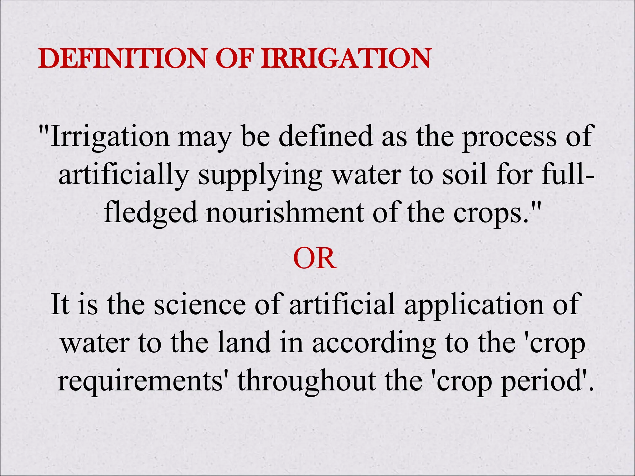 irrigation engineering introduction of various parts etc | PPT
