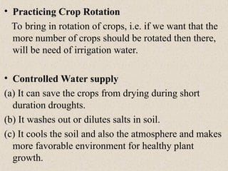 irrigation engineering introduction of various parts etc | PPT