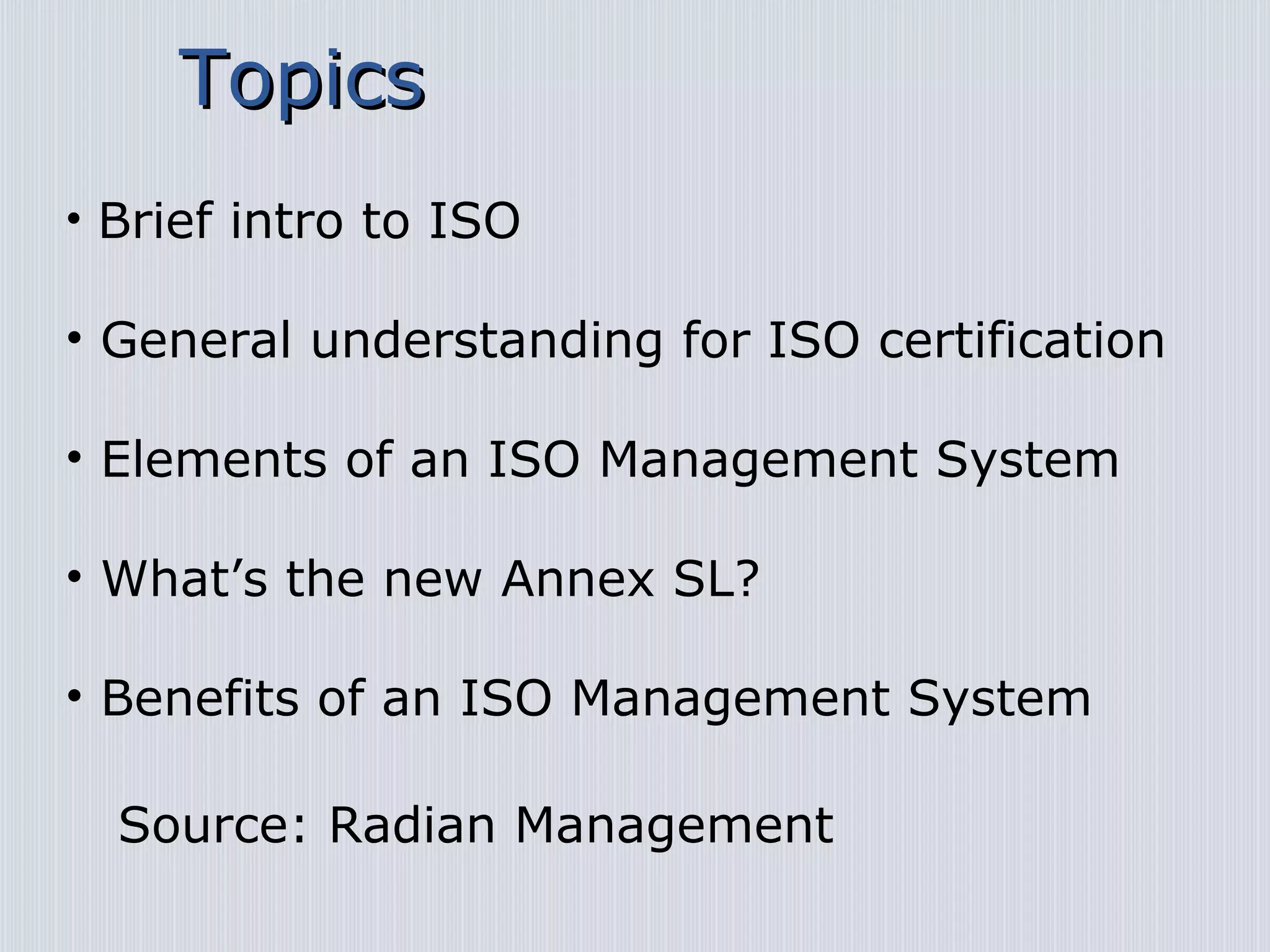 Intro to ISO | PPT
